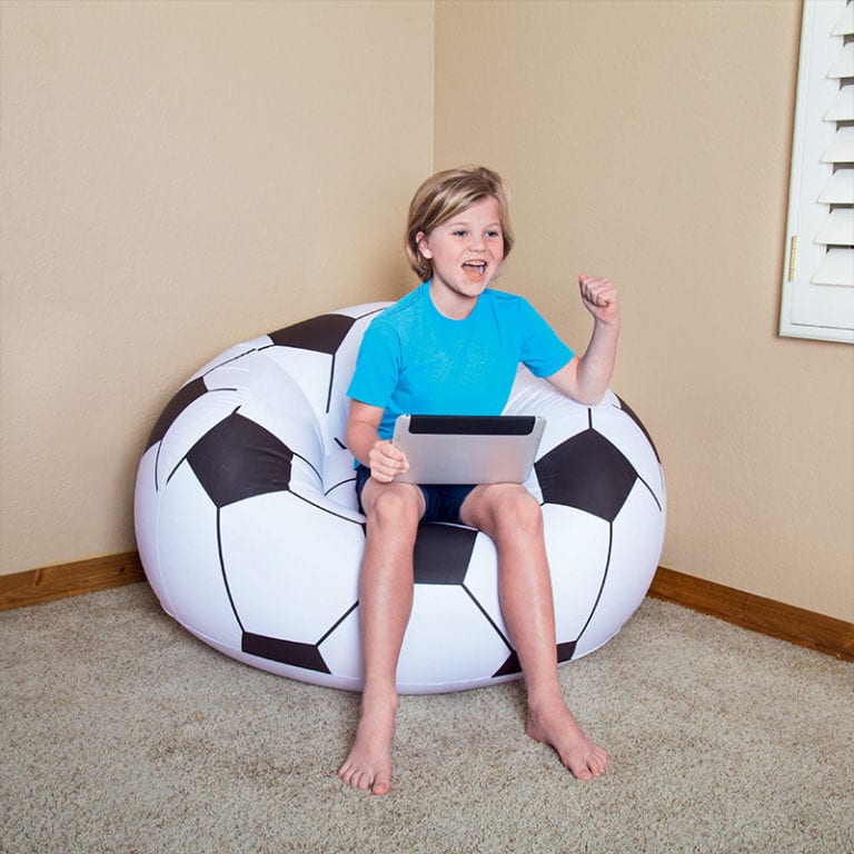 BESTWAY Kids Beanless Soccer Ball Chair | Outdoor Fun