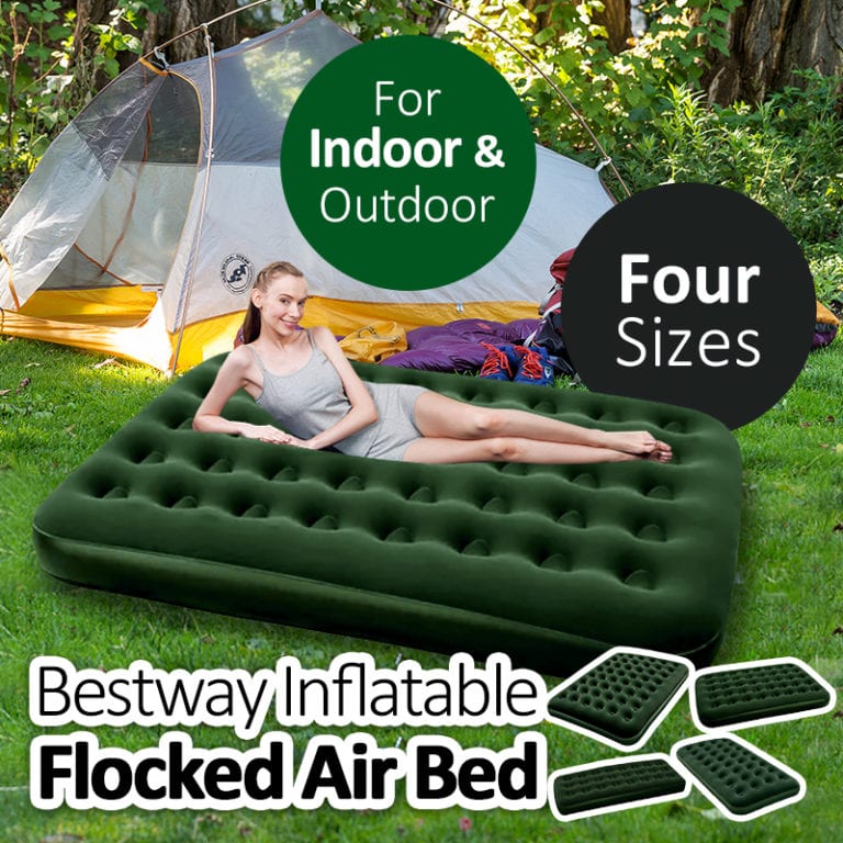 Bestway Inflatable Flocked Air Bed | Outdoor Fun